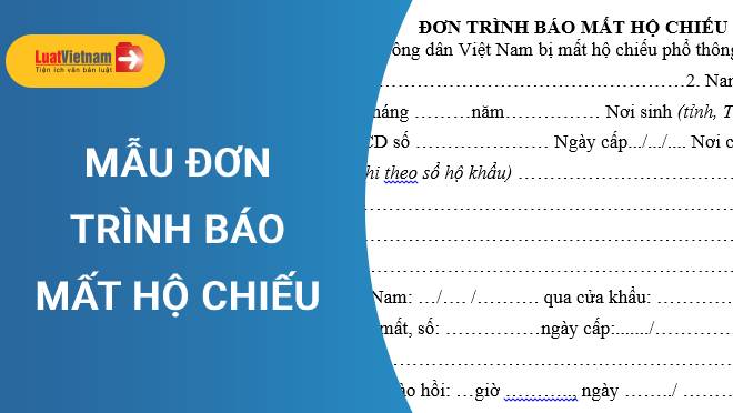 Mẫu Đơn Trình Báo Mất Hộ Chiếu Mẫu X08 Jcp Media Room